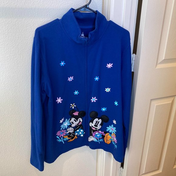 Disney | Tops | Disney Parks Embroidered Royal Blue Jacket | Poshmark